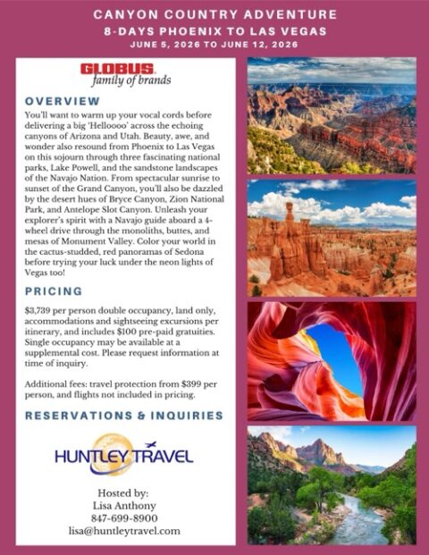 Canyon Country Adventure – June 2026 | Huntley Travel